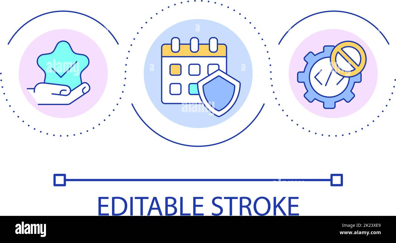 Effective Secure Scheduling Loop Concept Icon Stock Vector Image And Art Alamy