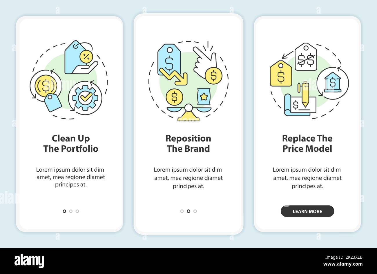 Dealing With Inflation In Business Onboarding Mobile App Screen Stock Vector Image And Art Alamy