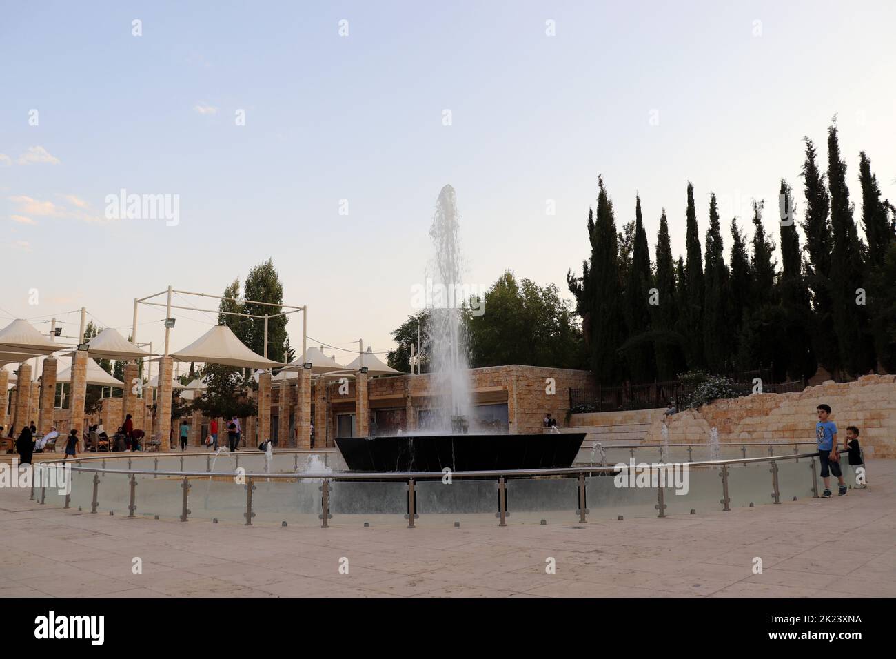 Amman, Jordan : Fountain (water) in AlHussein Public Parks Stock Photo ...