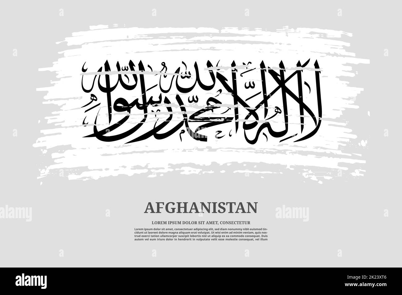 Afghanistan flag with brush stroke effect and information text poster ...