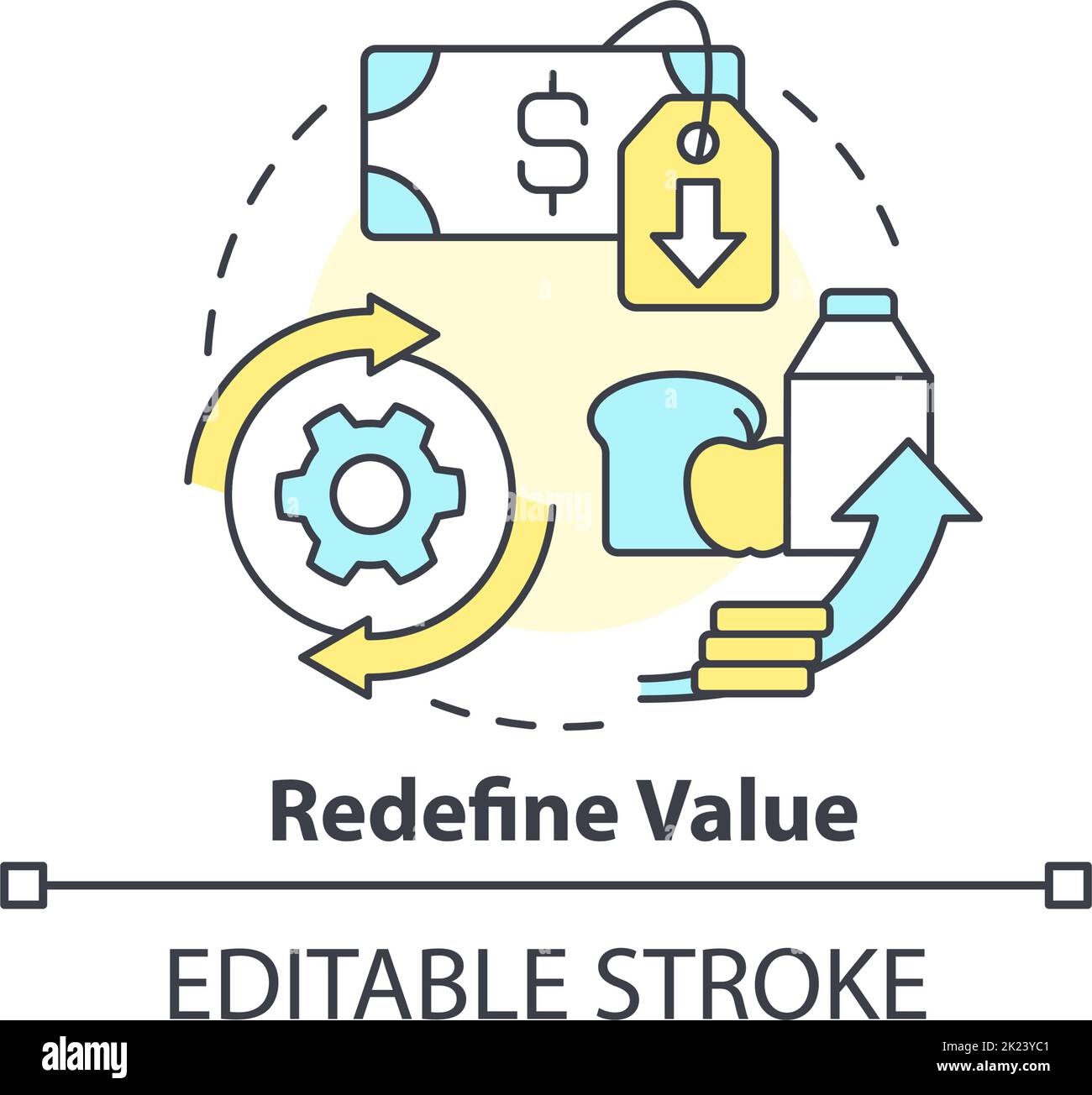 Redefine values concept icon Stock Vector Image & Art - Alamy