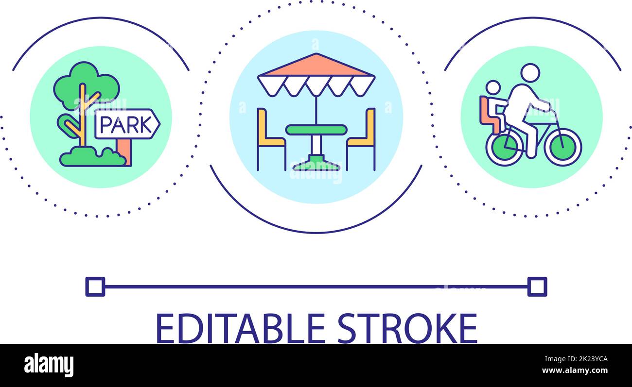 Urban rest and activity loop concept icon Stock Vector Image & Art - Alamy