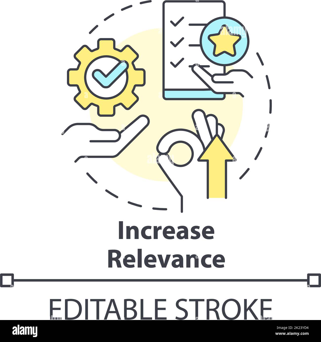 Increase relevance concept icon Stock Vector Image & Art - Alamy