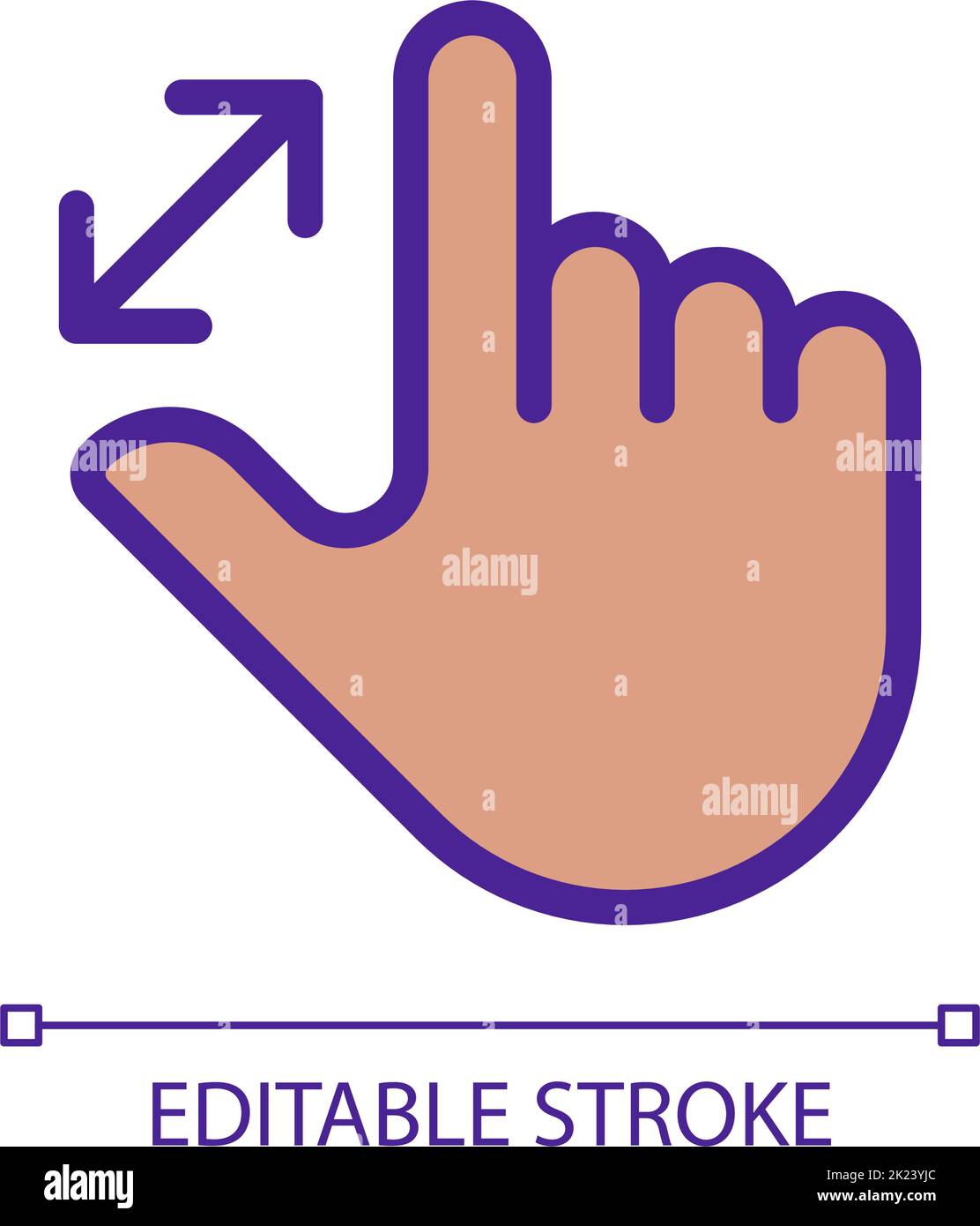 Enlarge gesture hand zoom hi-res stock photography and images - Alamy