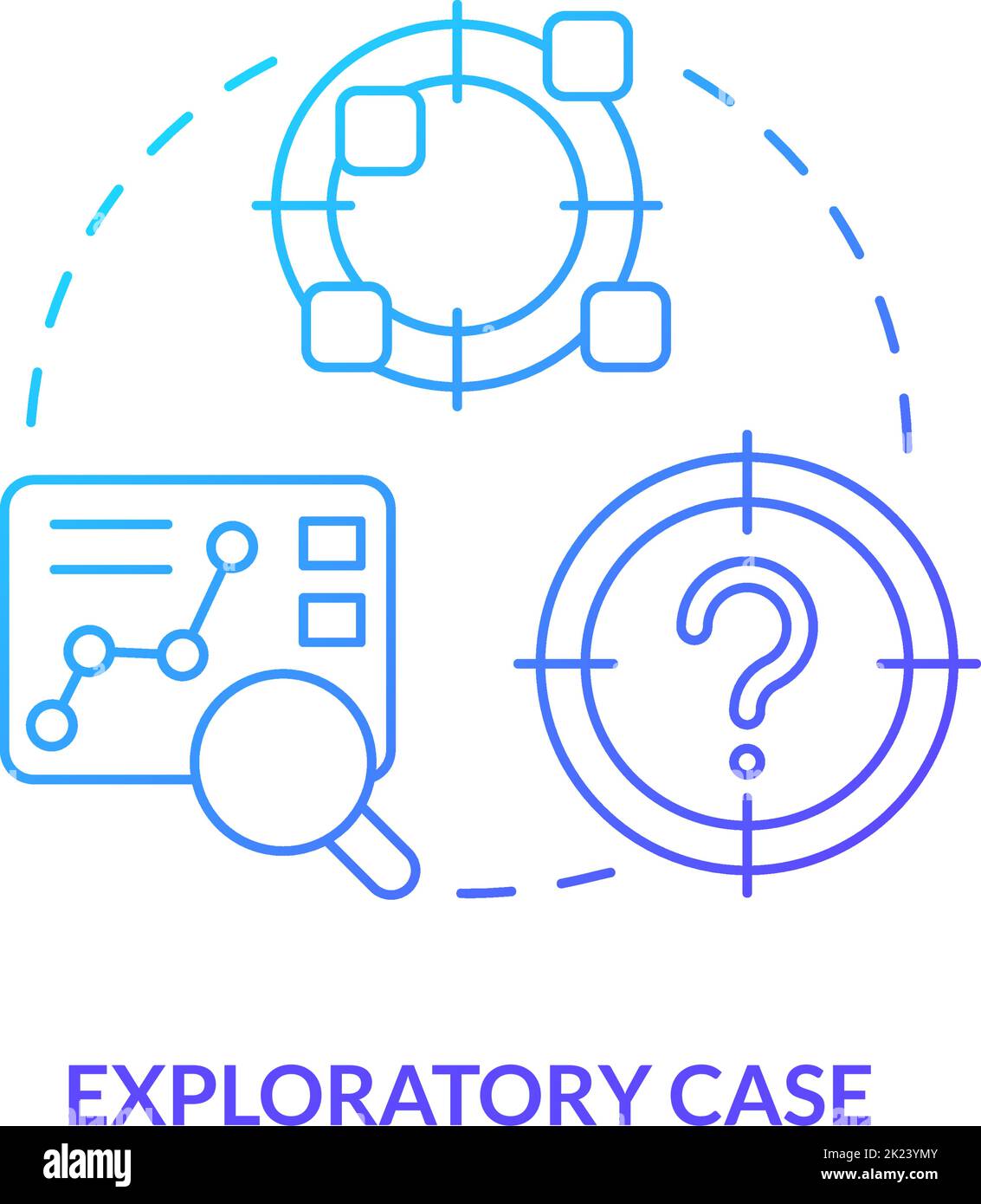 Exploratory case blue gradient concept icon Stock Vector Image & Art ...