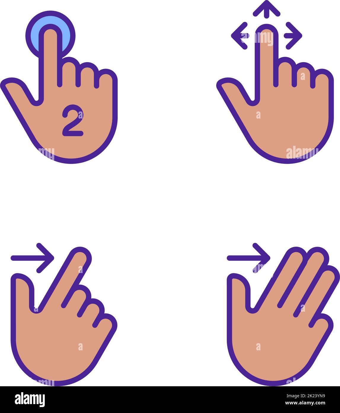 Draw and swipe gestures pixel perfect RGB color icons set Stock Vector ... Draw and swipe gestures pixel perfect RGB color icons set Stock Vector ...