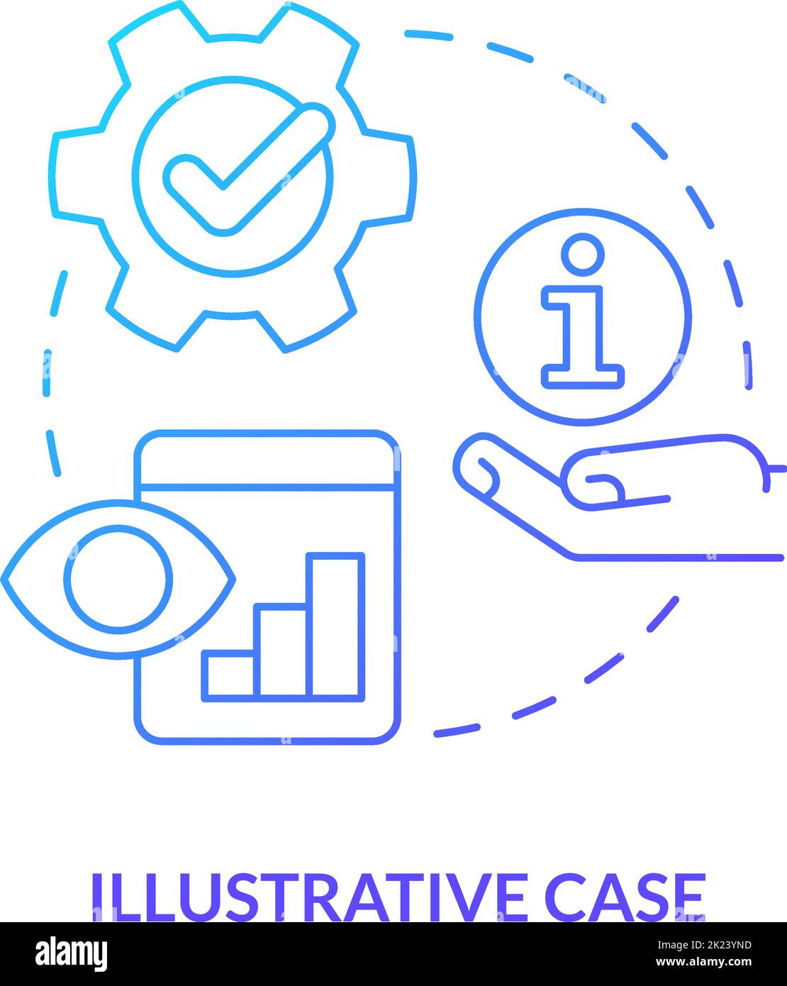 Illustrative case blue gradient concept icon Stock Vector Image & Art ...