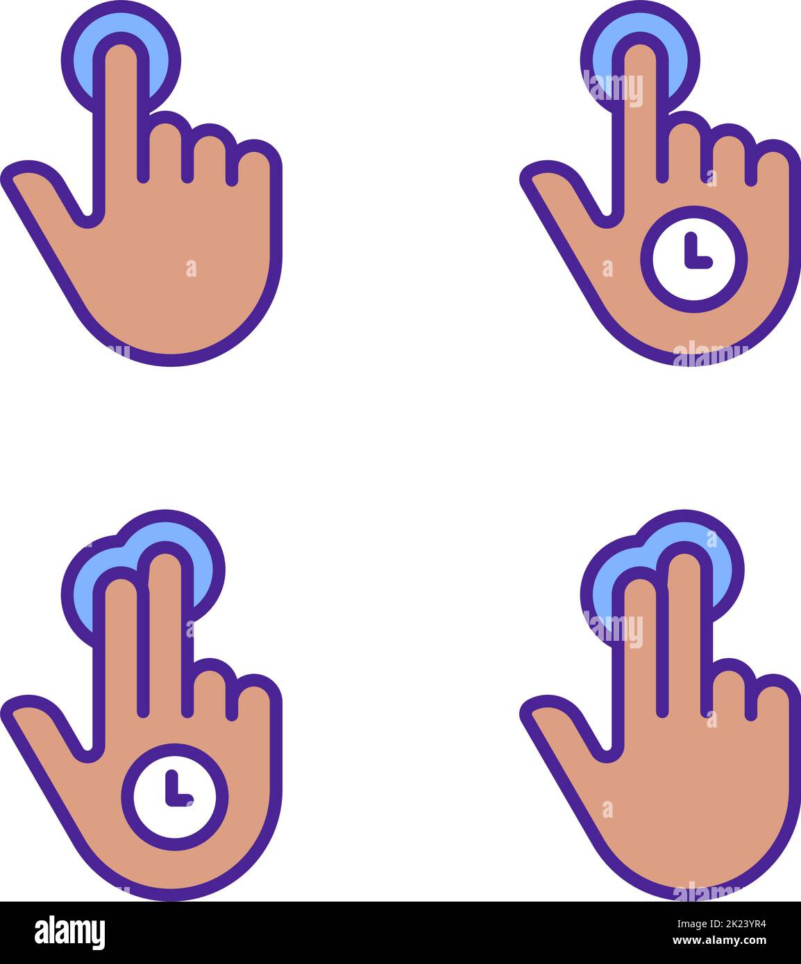 Long press gesture Stock Vector Images - Alamy
