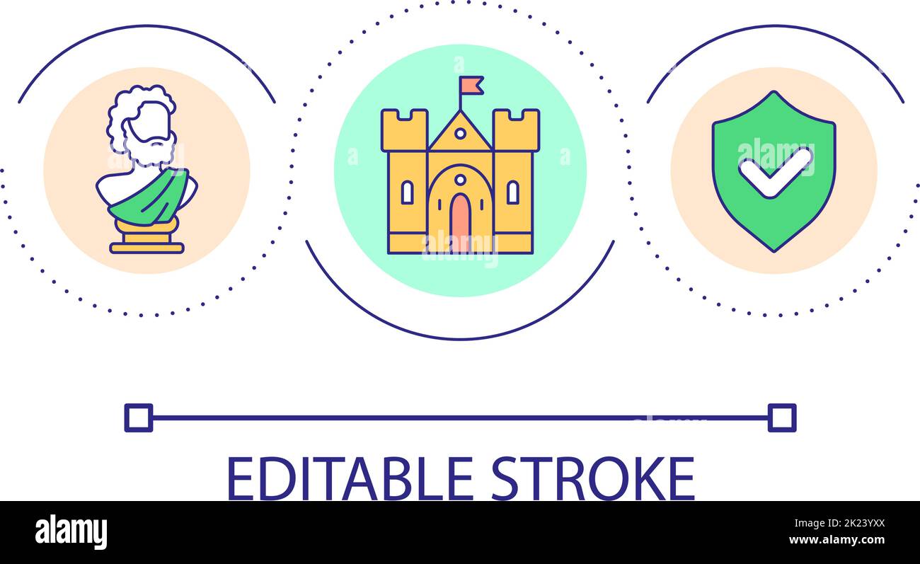 Historic heritage conservation loop concept icon Stock Vector Image ... Historic heritage conservation loop concept icon Stock Vector Image ...