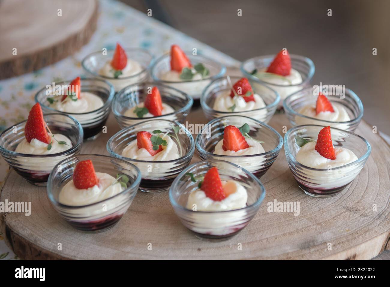Wedding buffet in heart of glass on the beach of Tarragona in Spain ...
