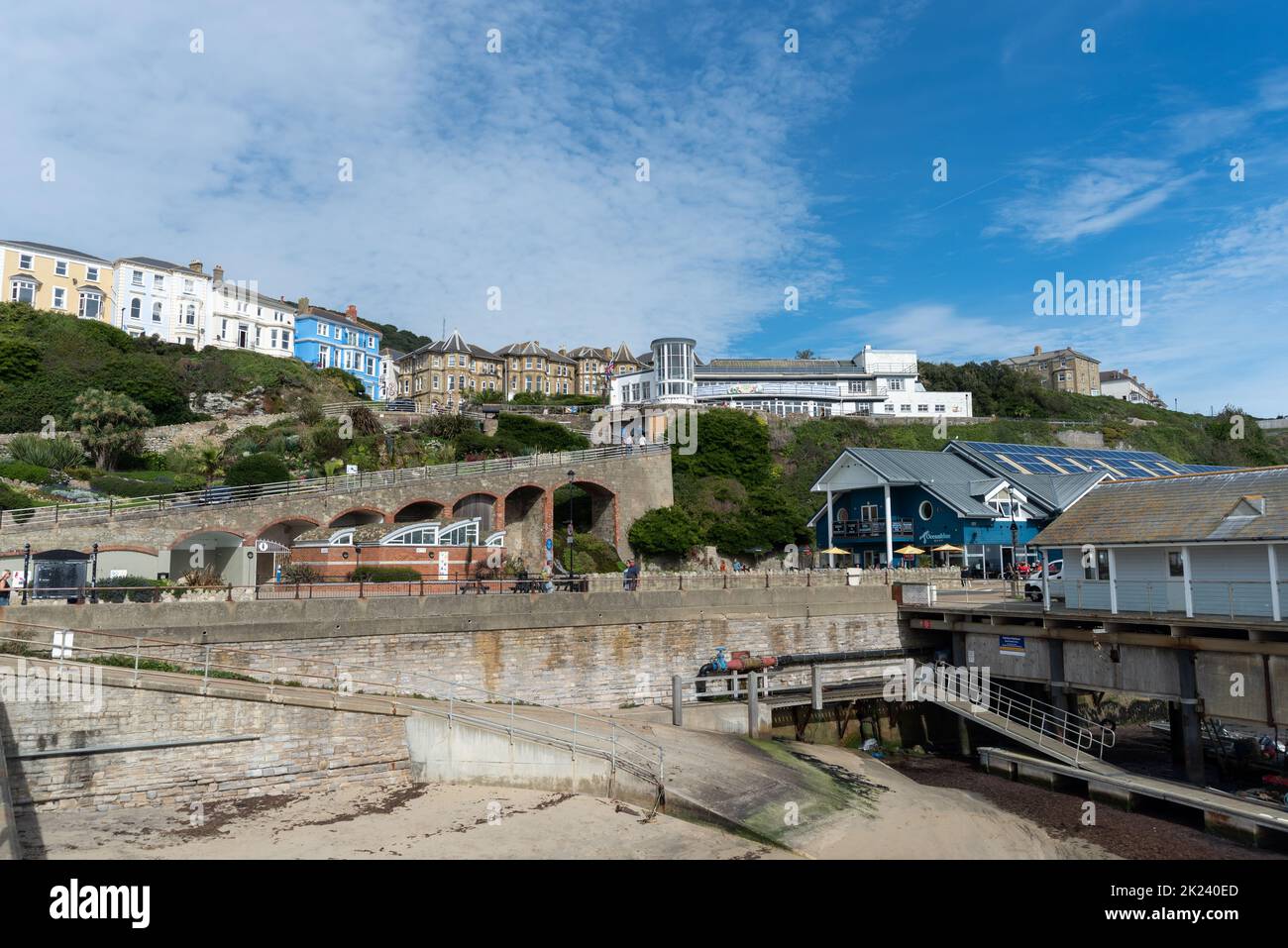 Ventnor on the Isle of Wight in England, showing the fishery and ...
