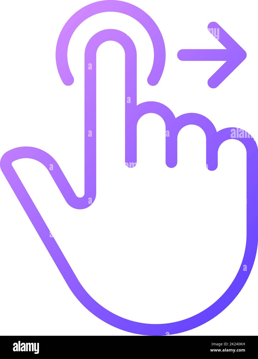 Move to right gradient linear vector icon Stock Vector Image & Art - Alamy