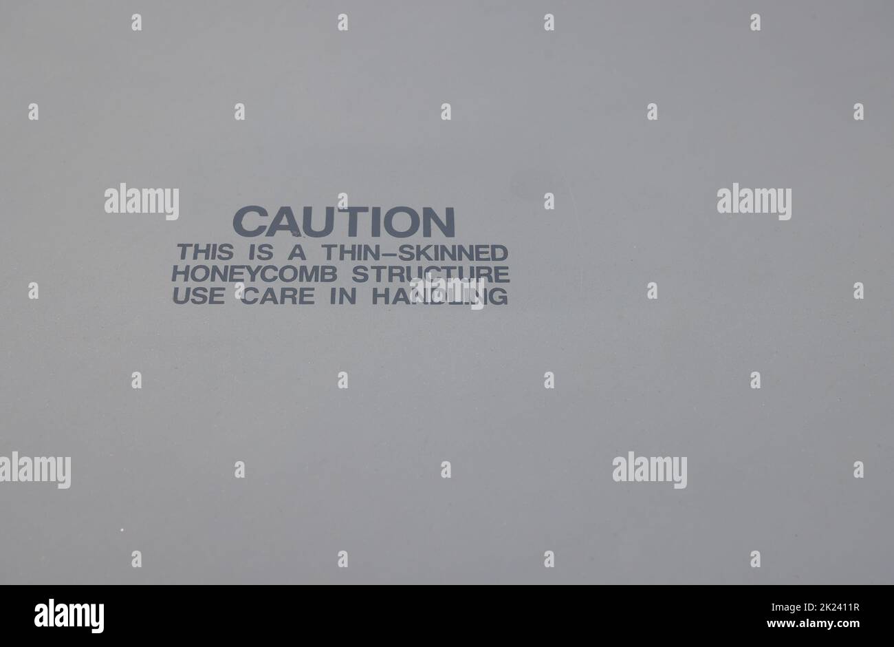 Caution warning sign on fuselage and wings of modern jet fighter ...