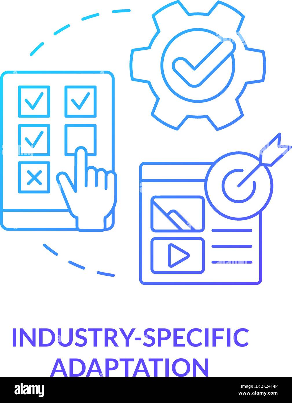 Industry specific adaptation blue gradient concept icon Stock Vector ... Industry specific adaptation blue gradient concept icon Stock Vector ...