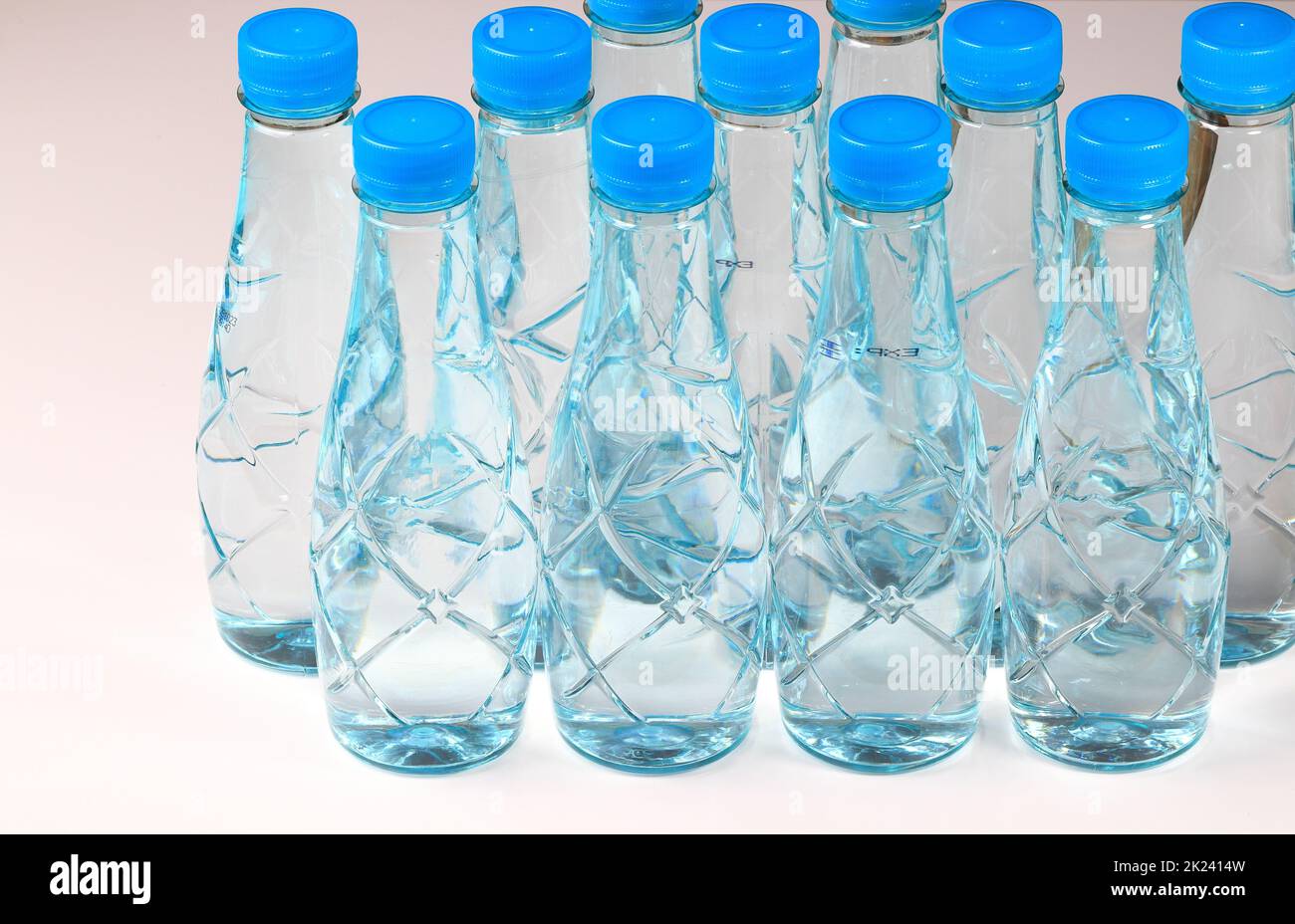 Collection of pet bottles of water or Plastic bottle of still clean ...