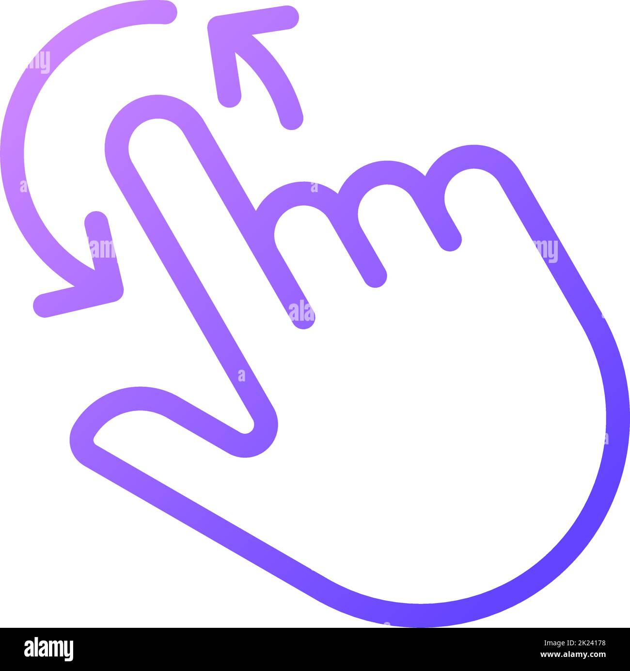 Rotation gradient linear vector icon Stock Vector Image & Art - Alamy