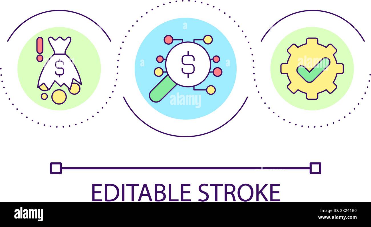 Prevention of money losing loop concept icon Stock Vector Image & Art ...