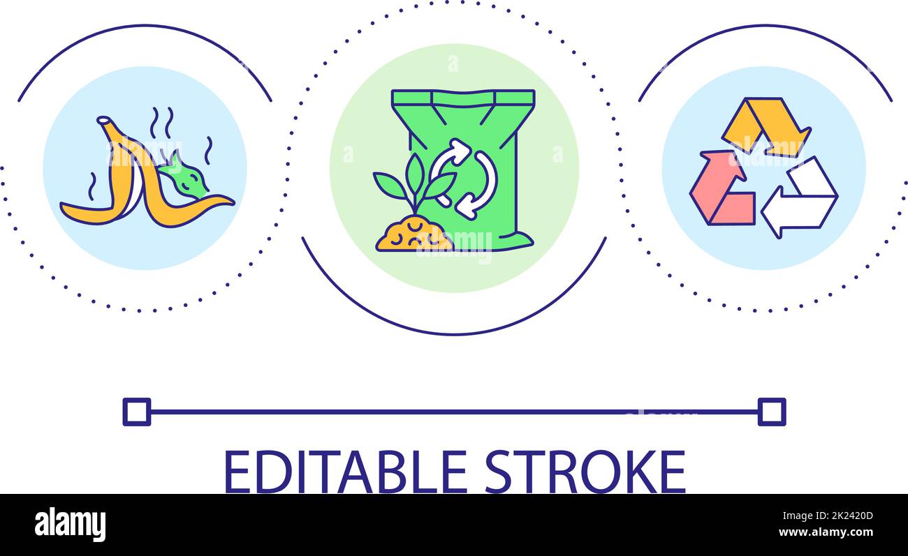 Organic waste recycling loop concept icon Stock Vector Image & Art - Alamy