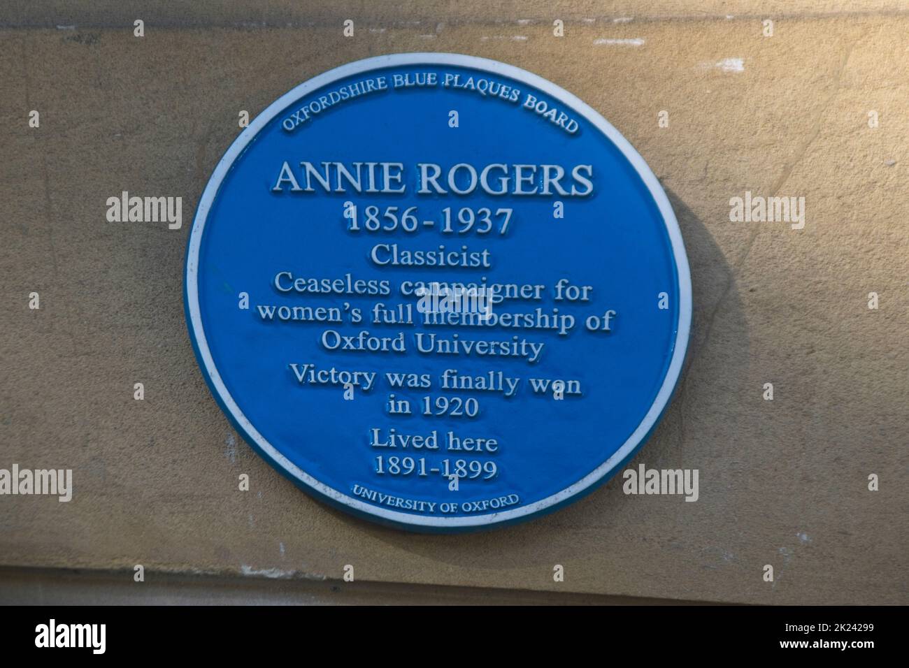 Annie Rogers campaigned for women to be admitted to Oxford University ...