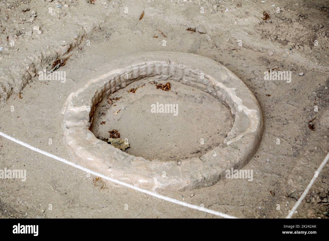 Base of a wooden column at Palace of Nestor - important centre in ...