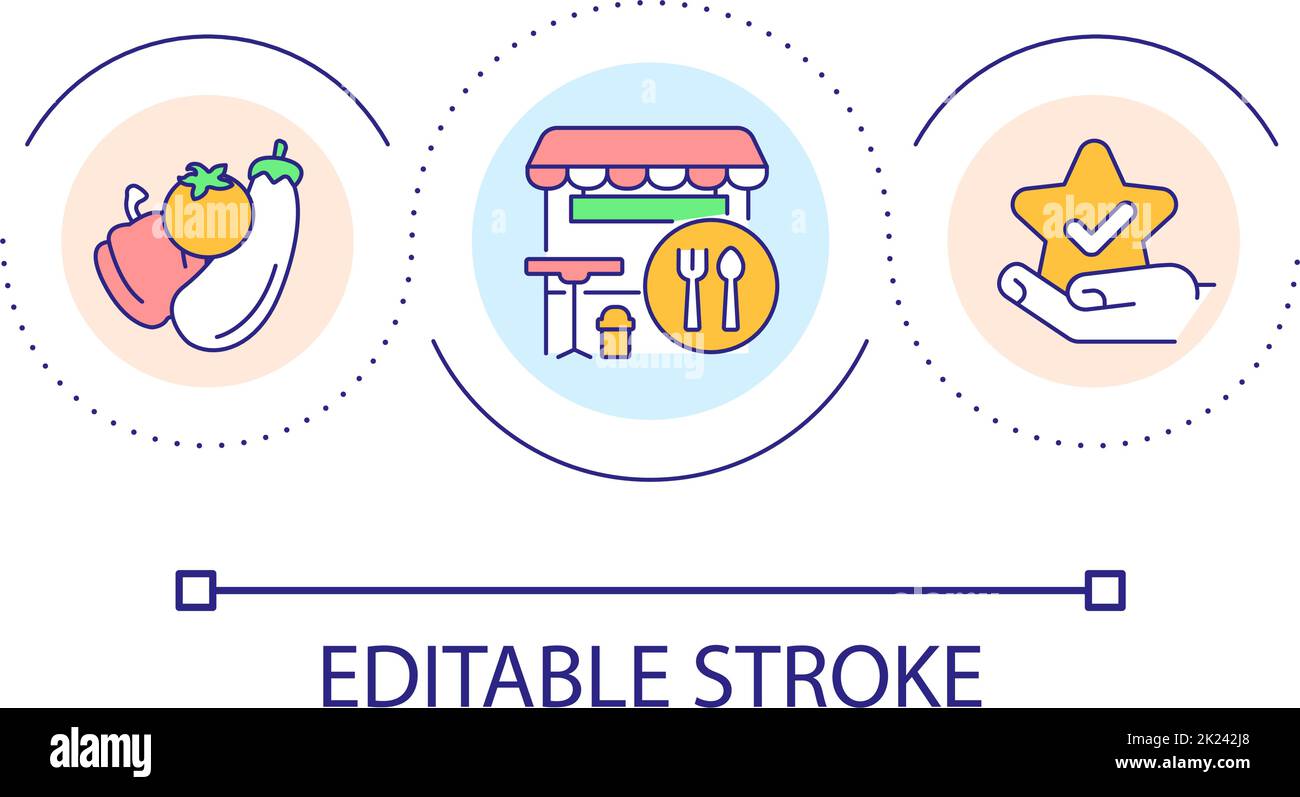 Healthy street food loop concept icon Stock Vector Image & Art - Alamy