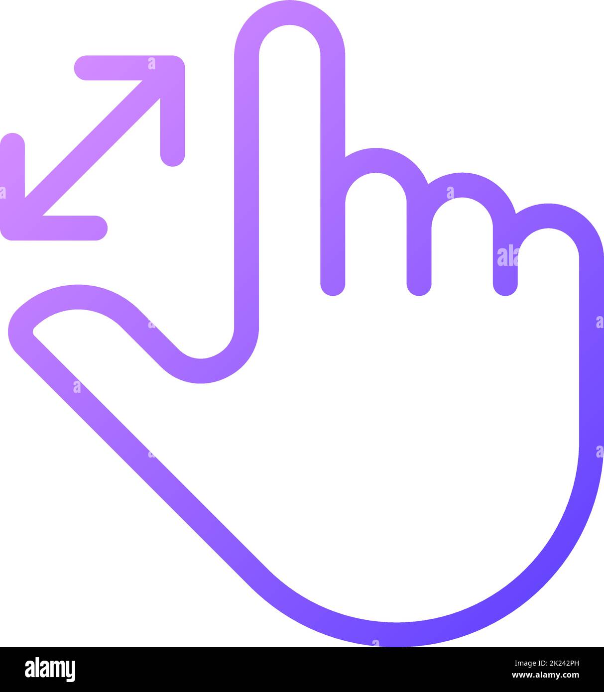 Zoom in touch gradient linear vector icon Stock Vector Image & Art - Alamy