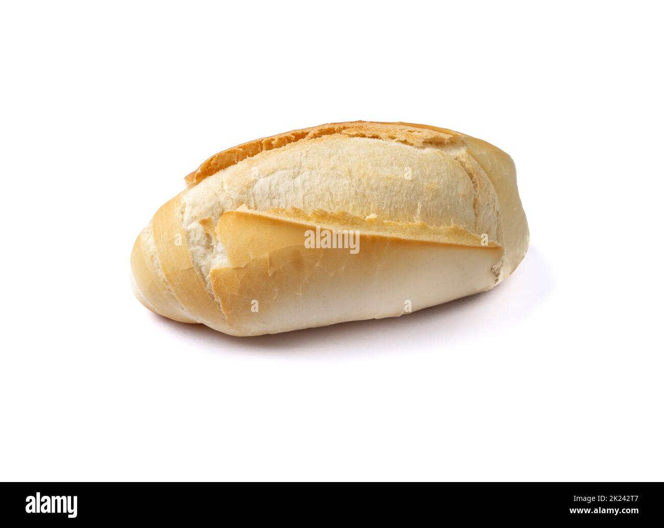 French bread, salt bread or pistolet isolated over white background ...