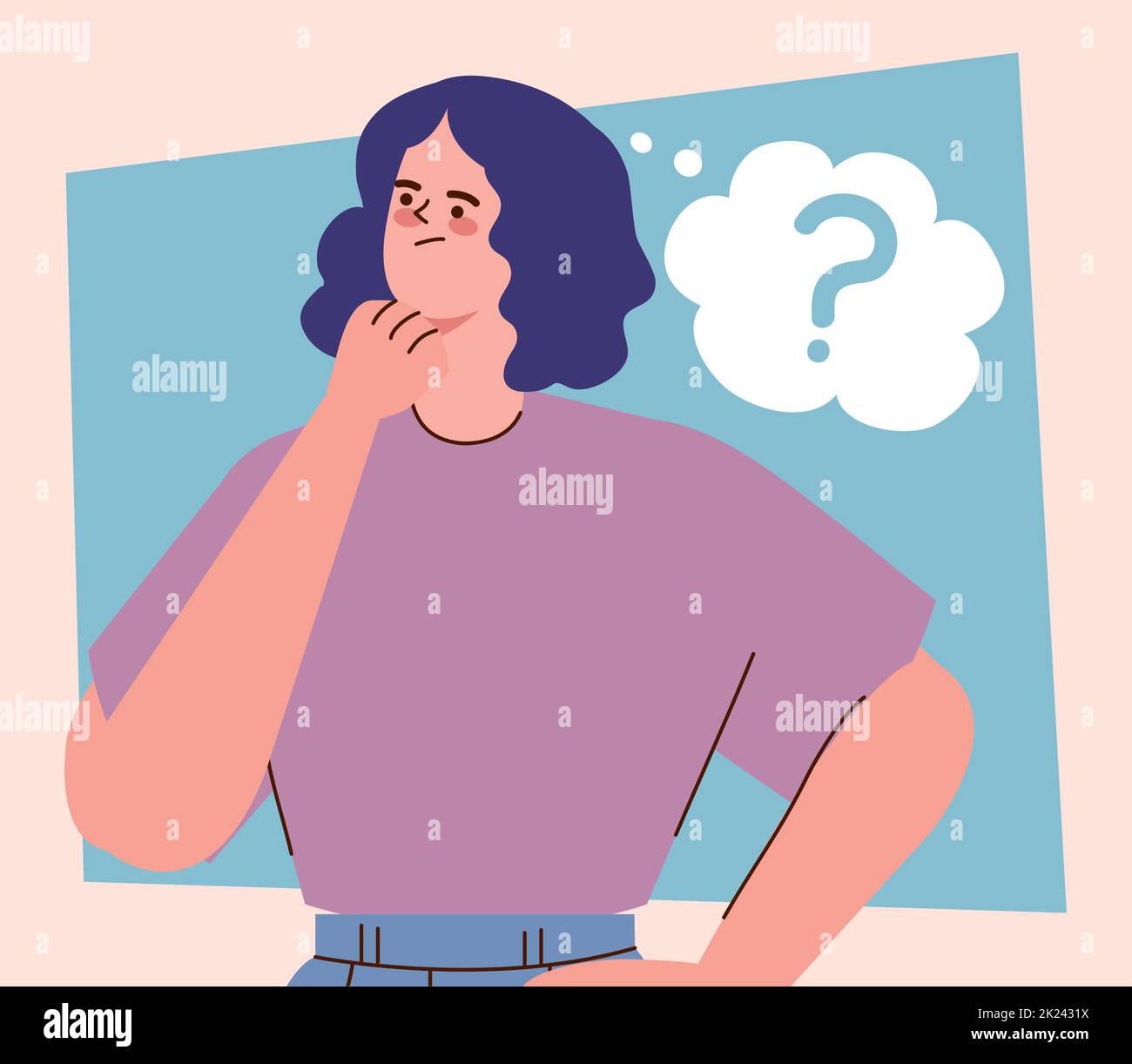 woman with question mark Stock Vector Image & Art - Alamy