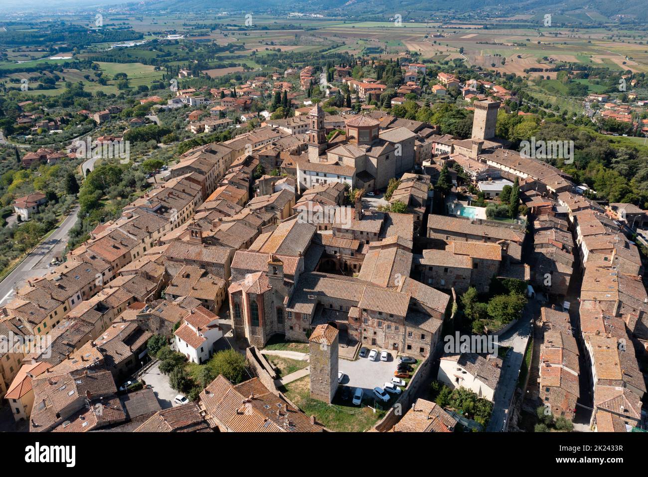 aerial view of the town of lucignano tuscany Stock Photo - Alamy