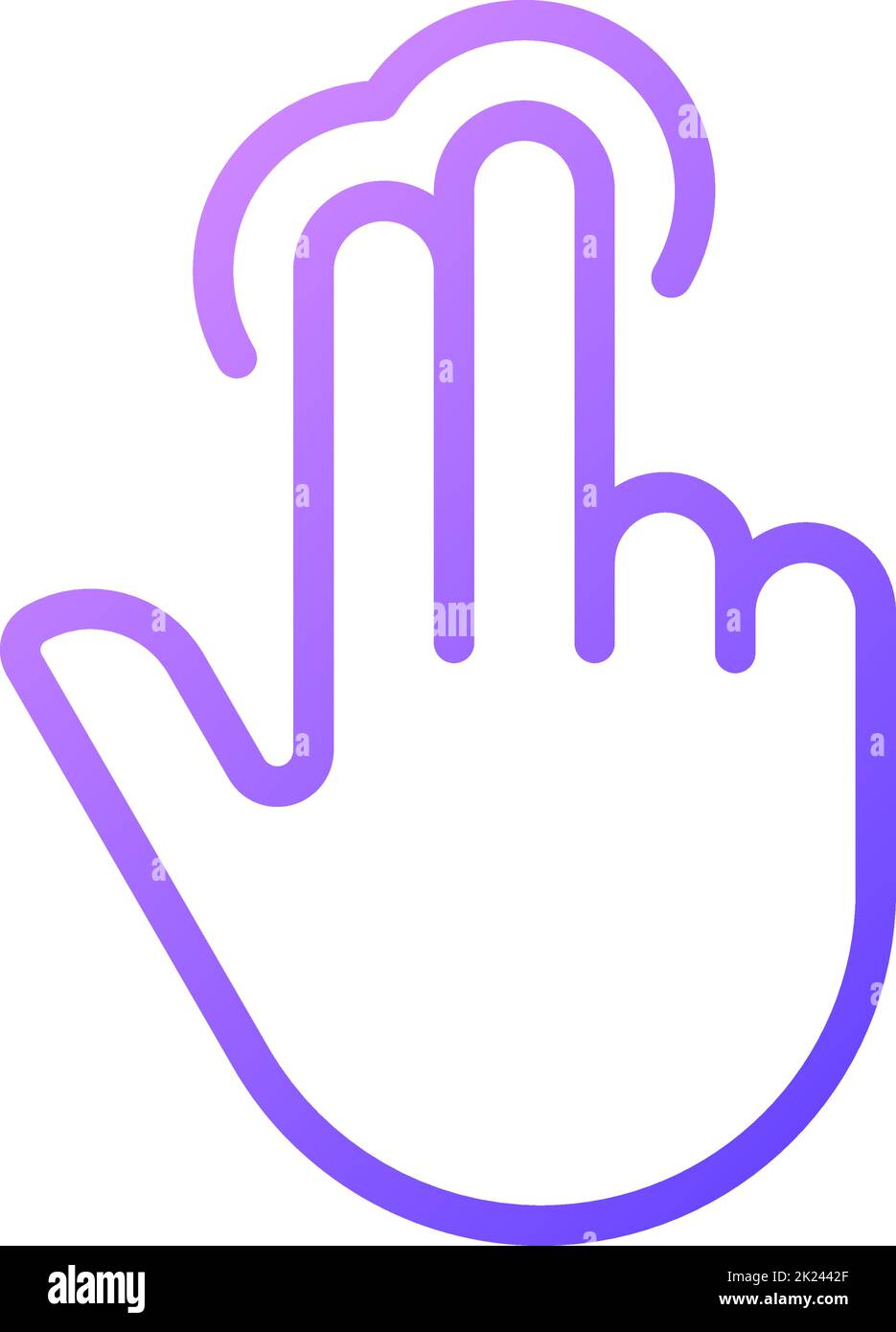 Double finger touch gradient linear vector icon Stock Vector Image & Art - Alamy