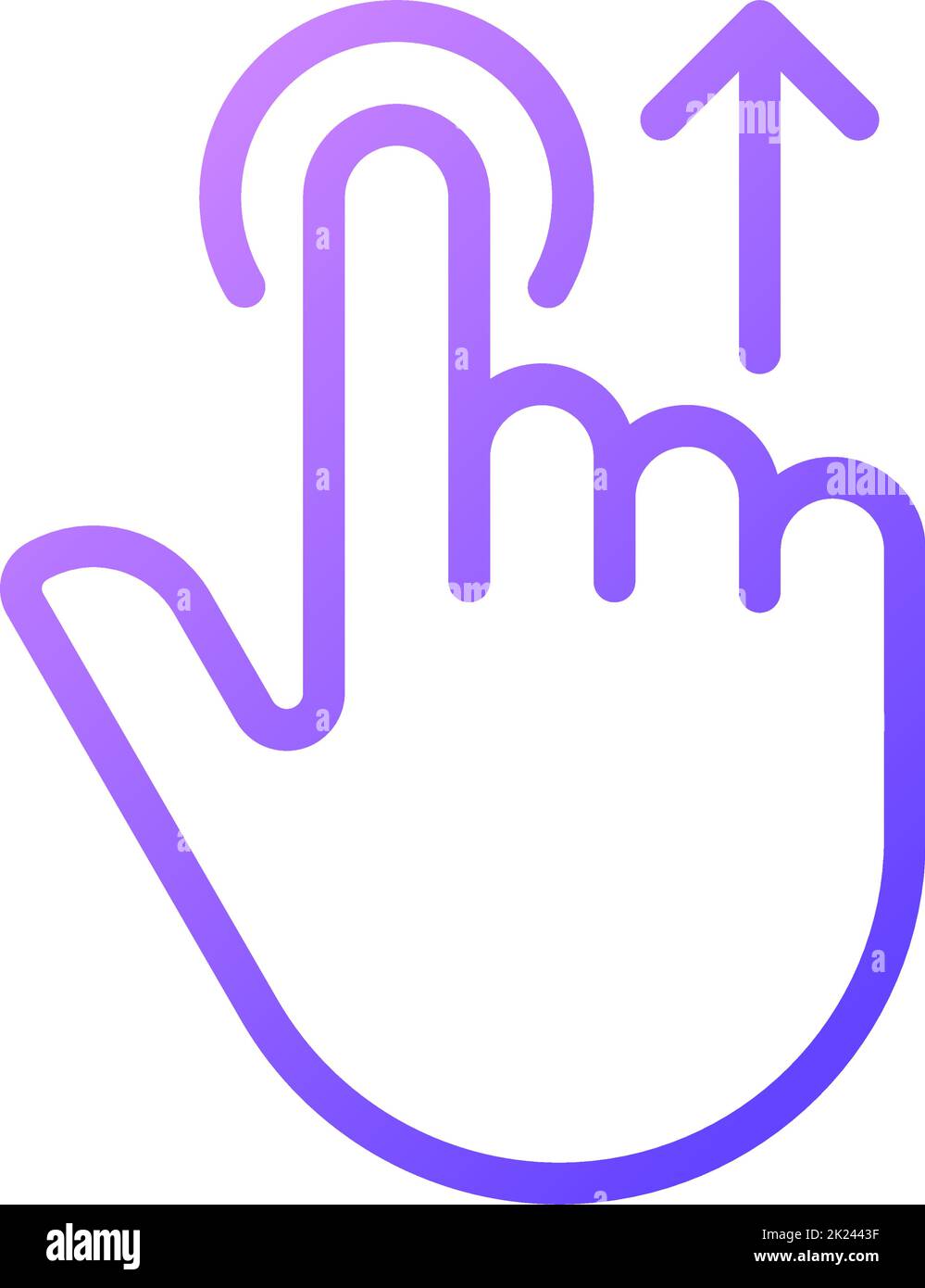 Move upwards gradient linear vector icon Stock Vector Image & Art - Alamy