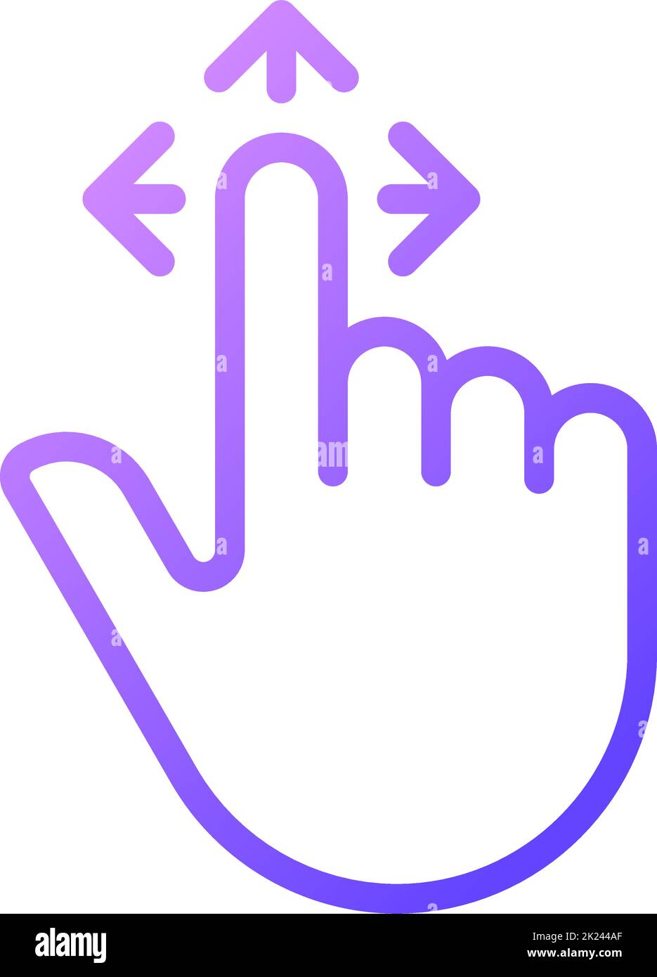 Drag gradient linear vector icon Stock Vector Image & Art - Alamy