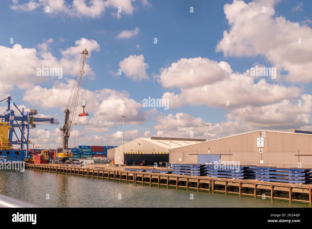 Amsterdam, Nederland - September, 2022: High rise industrial buildings ...