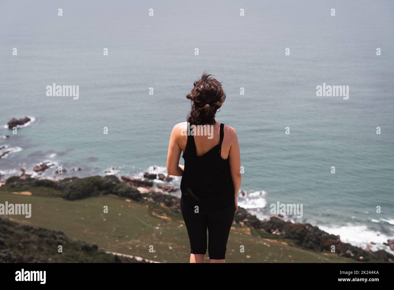 girl laughing in front of the sea Stock Photo - Alamy