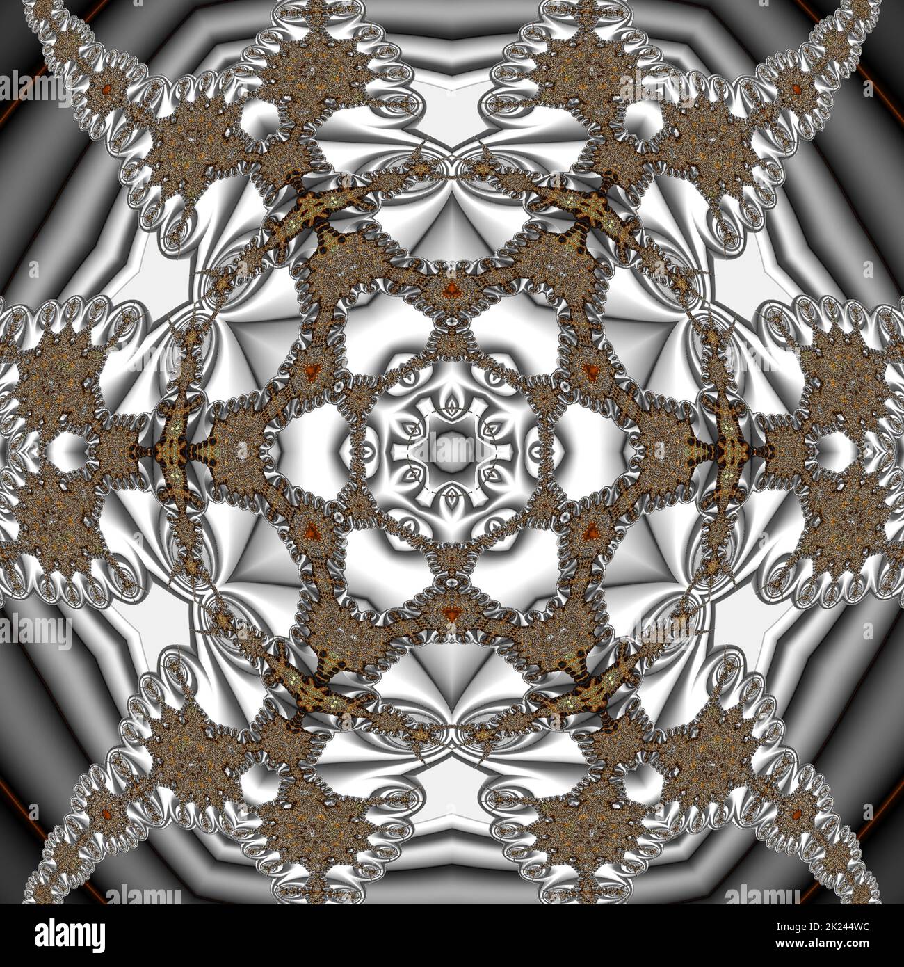 Abstract Computer generated Fractal design. A fractal is a never-ending ...