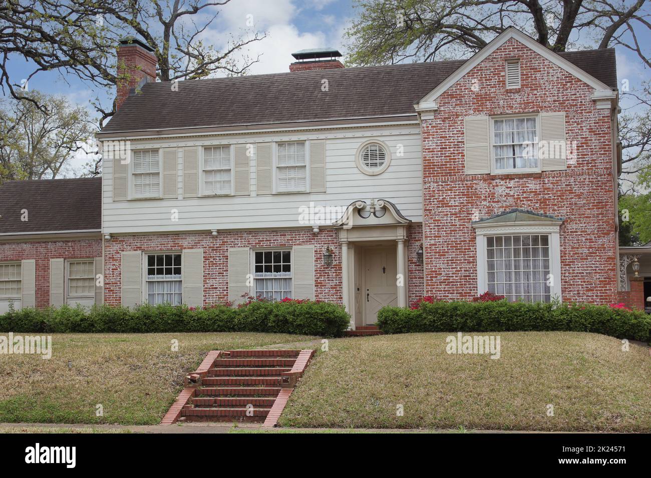 Historic Home In Rural Small Town on Cloudy Day Stock Photo - Alamy