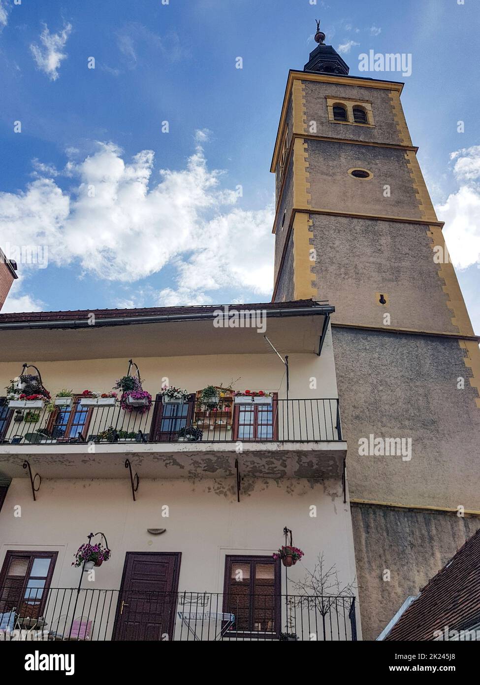 Low angle shot of the street in Varazdin, Croatia Stock Photo - Alamy