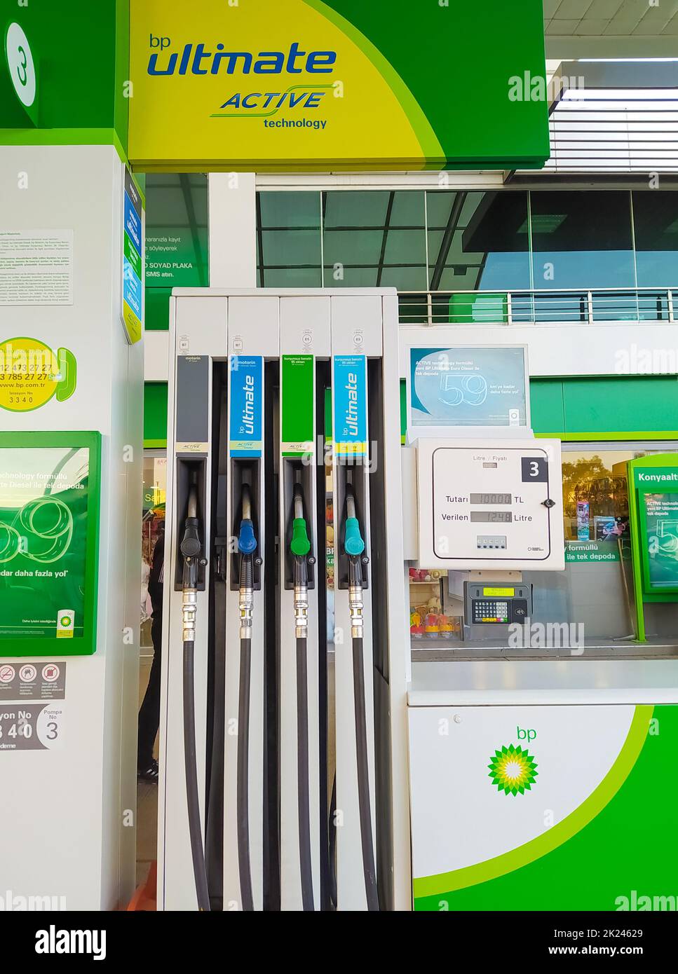 Antalya, Turkey - May 11, 2021: BP petrol station at Antalya, Turkey on ...