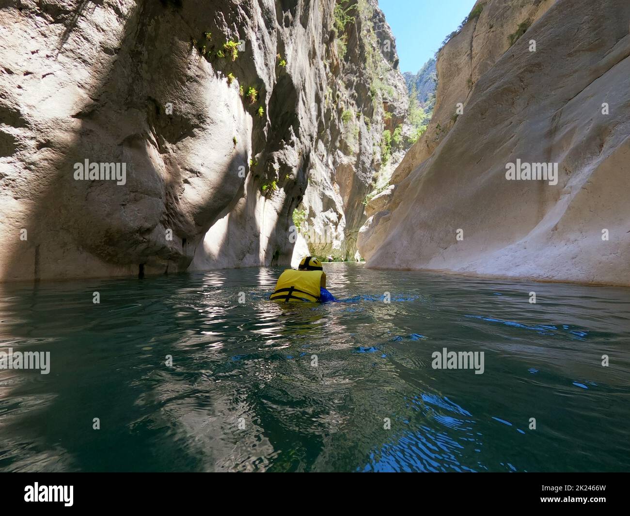 Trekking along the Lycian trail in the canyon of Harmony, near the town ...
