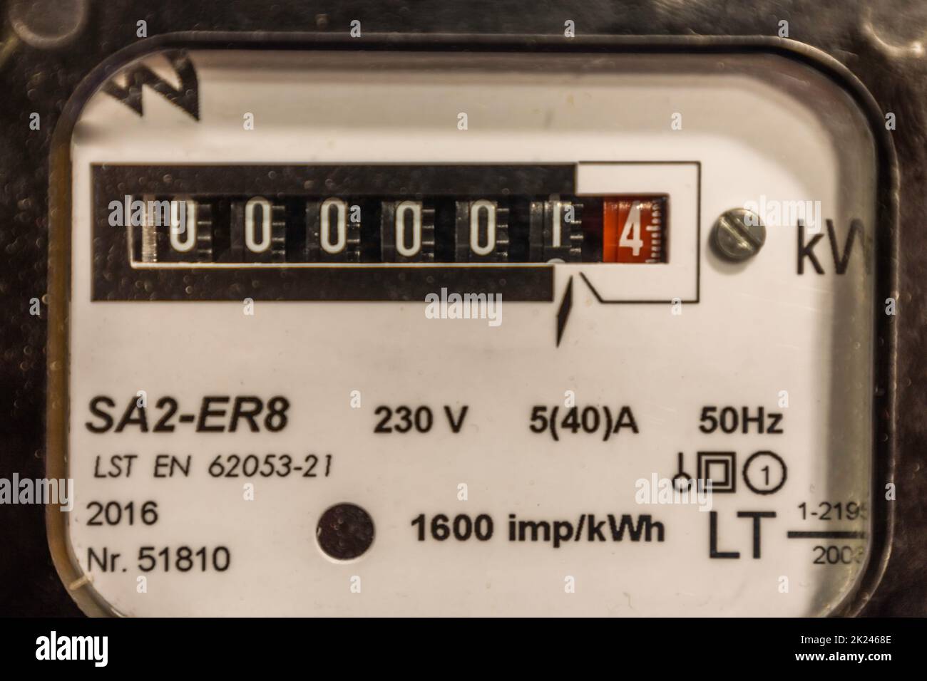 electric power meter measuring power usage Stock Photo - Alamy