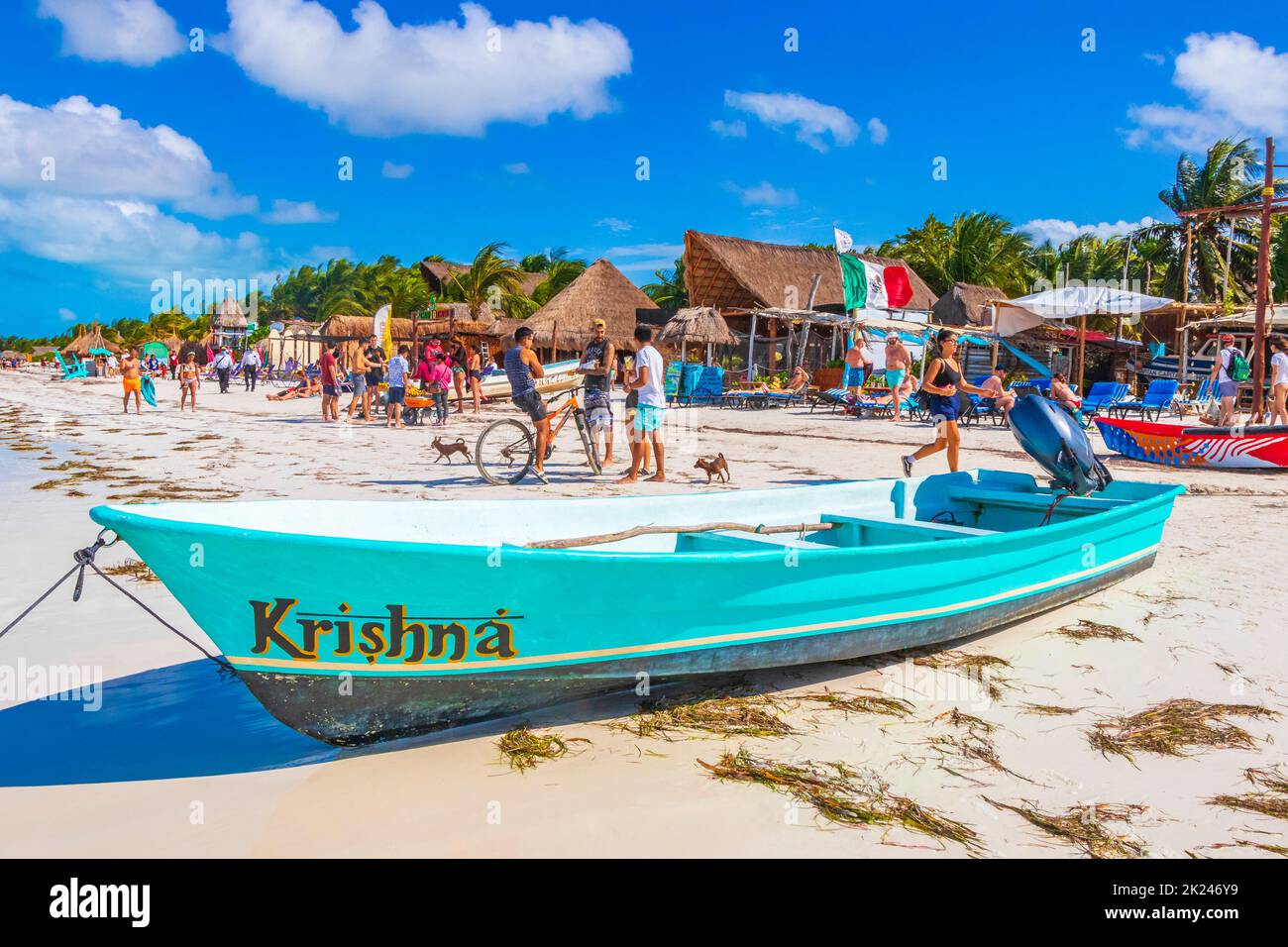 Holbox Mexico 21. December 2021 Panorama landscape view on beautiful ...