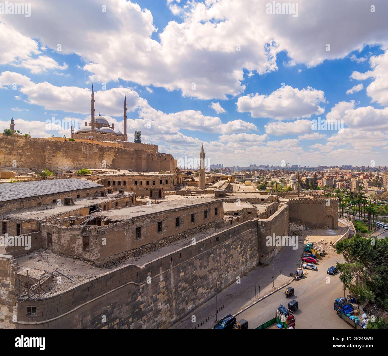 Day shot of Great Mosque of Muhammad Ali Pasha, located in the Citadel ...