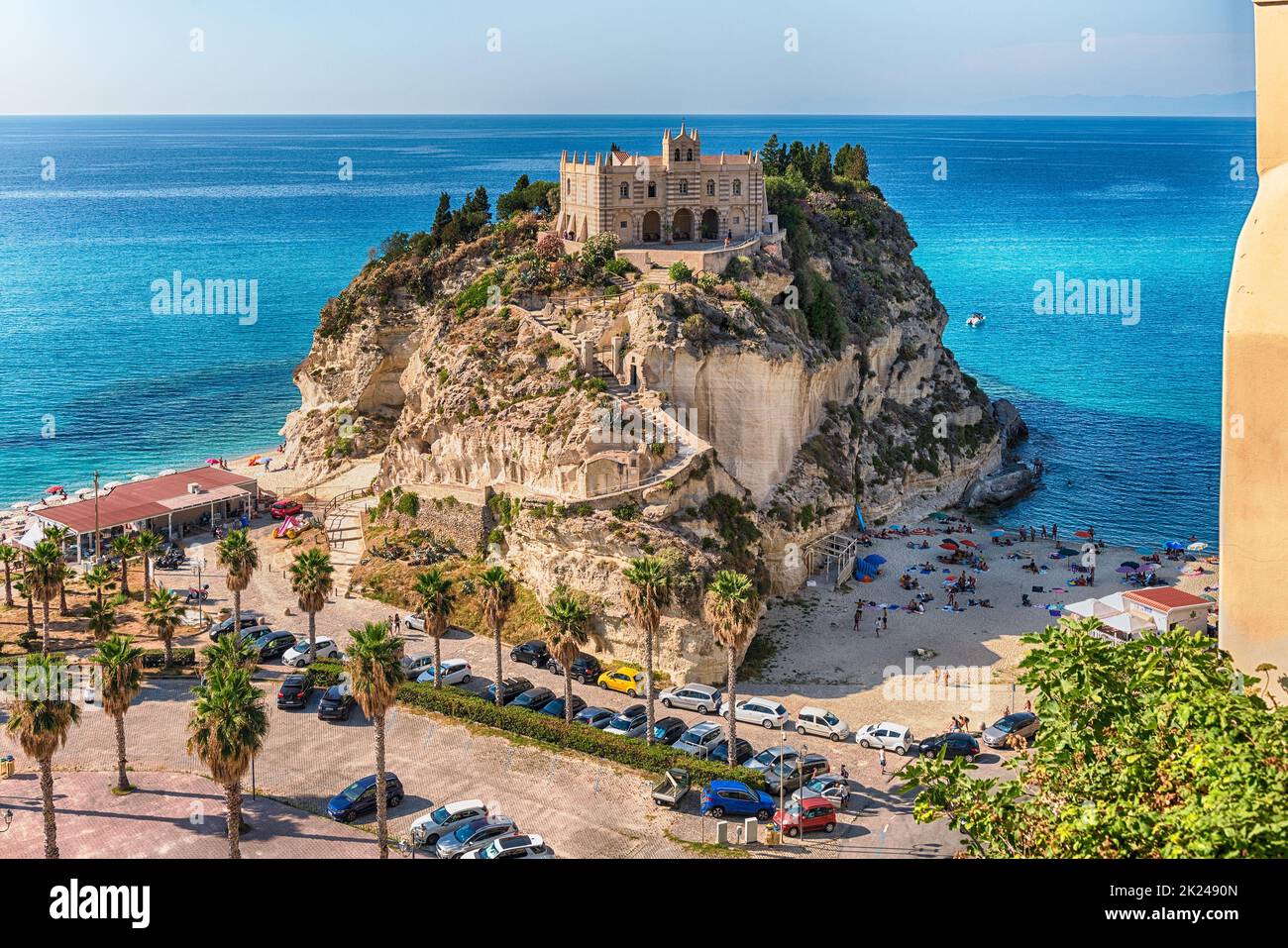 Church of Santa Maria dell'Isola in Tropea, a seaside resort located on ...