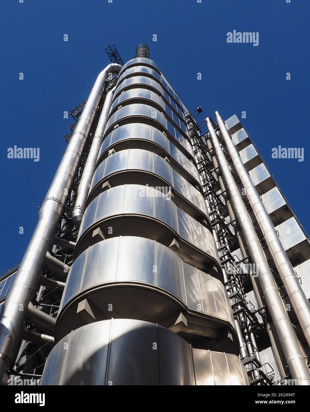 LONDON, UK - CIRCA SEPTEMBER 2019: Lloyd of London high tech skyscraper ...
