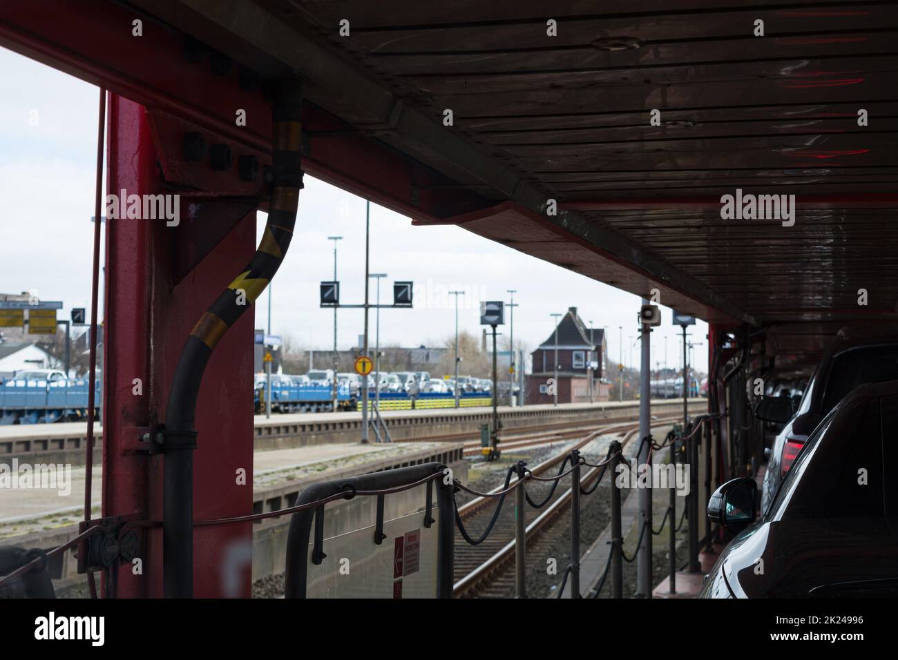 The car train to westerland on sylt Stock Photo - Alamy