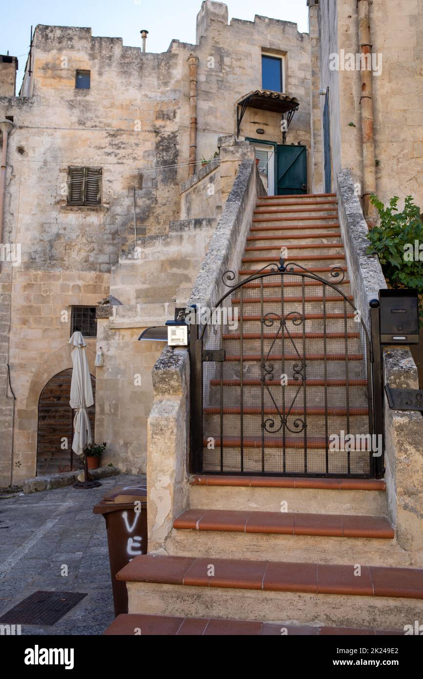 Matera, Italy - September 15, 2019: Old house in the Sassi di Matera a ...