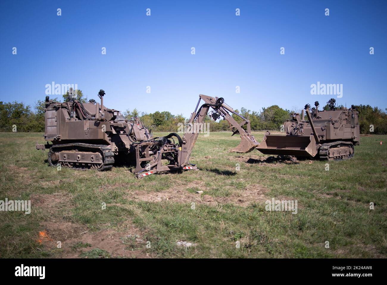 Presentation of a depollution Robot SDZ during military demonstrations ...