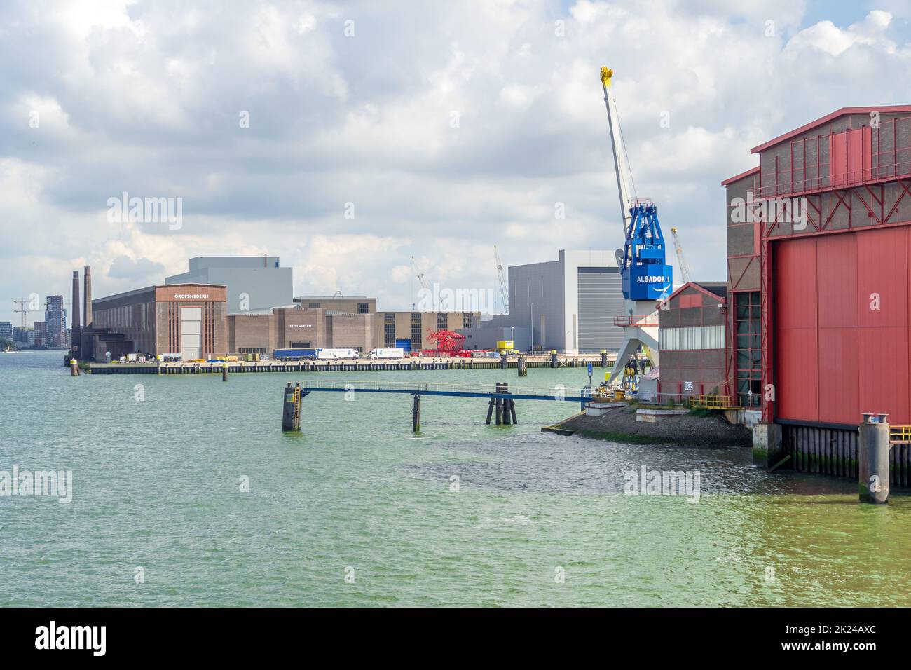 Amsterdam, Nederland - September, 2022: High rise industrial buildings ...