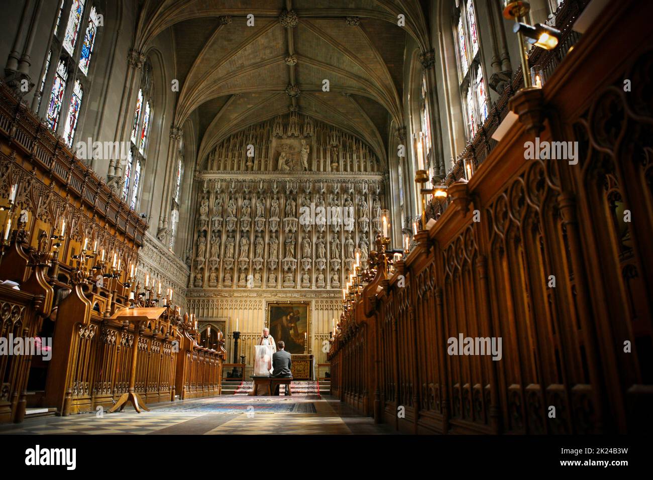 Wedding Ceremony at Magdalen College, Oxford Stock Photo - Alamy