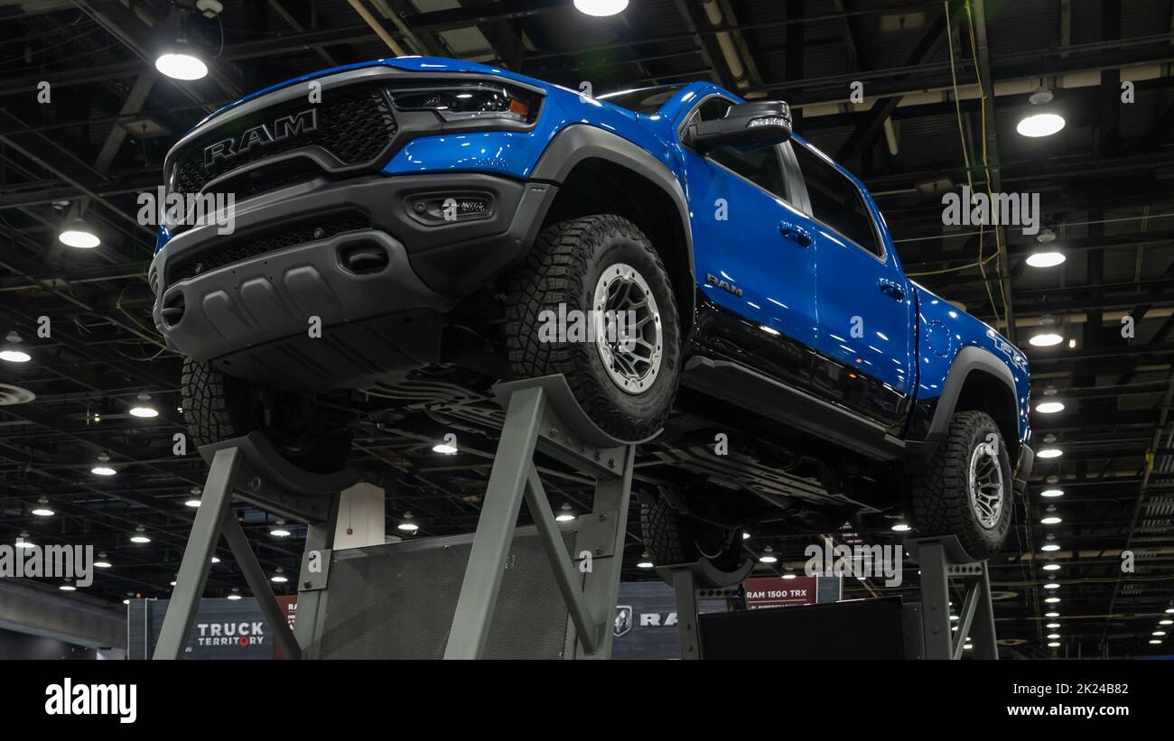 DETROIT, MI/USA - SEPTEMBER 14, 2022: A Dodge Ram 1500 TRX truck at the ...